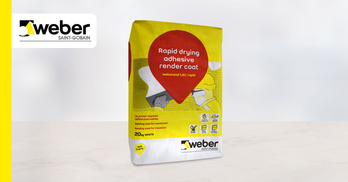 weberend LAC rapid | Quick set adhesive render | Weber UK