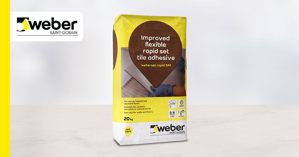 weberset rapid SPF | Rapid Set Flexible Tile Adhesive | Weber UK