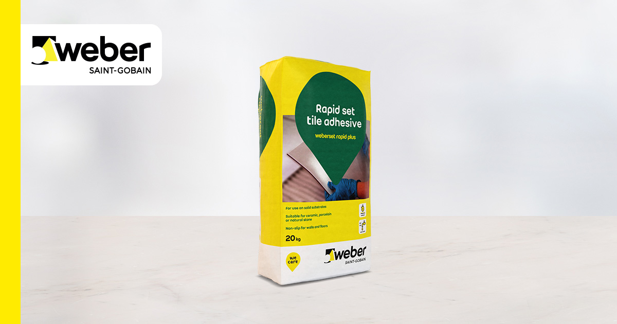weberset rapid plus | Rapid Set Tile Adhesive | Weber UK