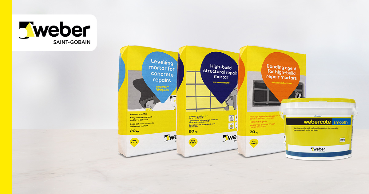 webercem concrete repair system