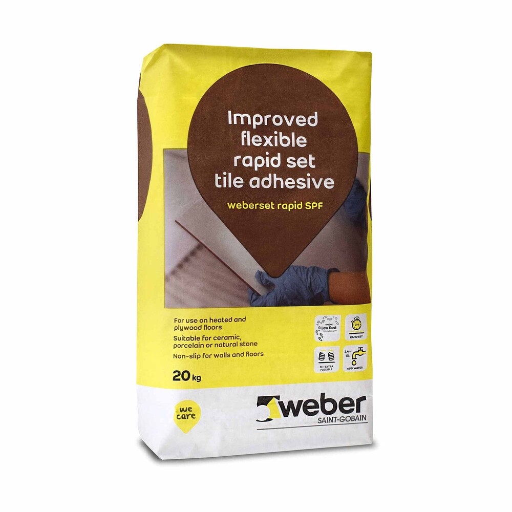 weberset rapid SPF | Rapid Set Flexible Tile Adhesive | Weber UK