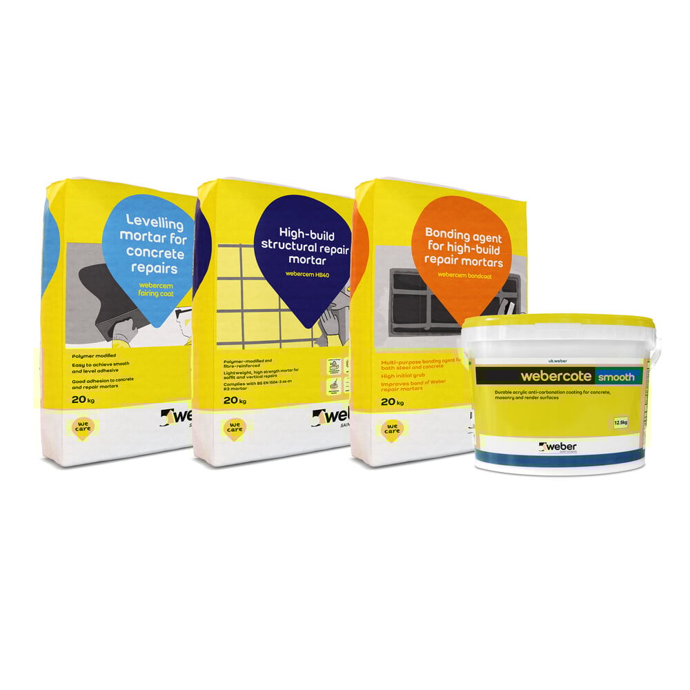 webercem concrete repair system