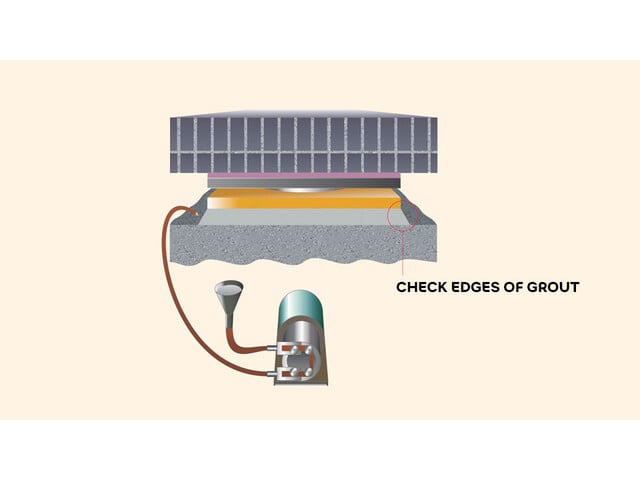 Grouting bridge bearings