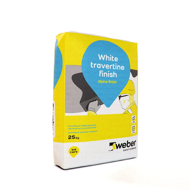 alpine | White travertine render finish | Weber UK